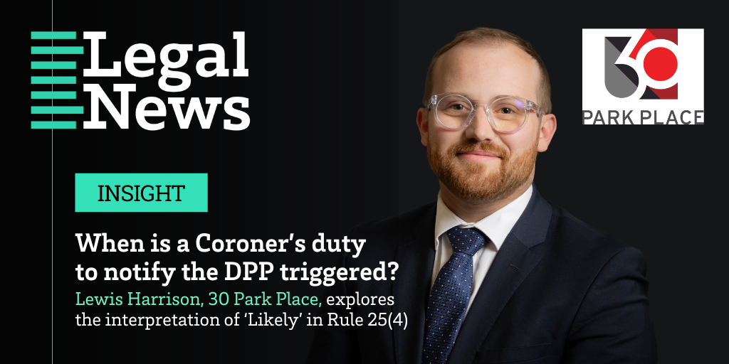 When is a Coroner’s duty to notify the DPP triggered? Interpreting ...